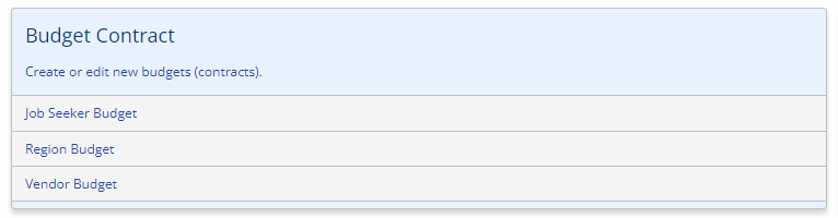 Budget Contract